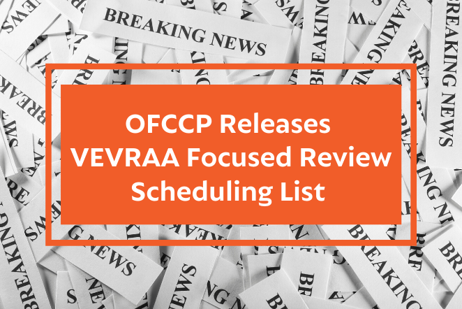 OFCCP releases VEVRAA Focused Review Scheduling List
