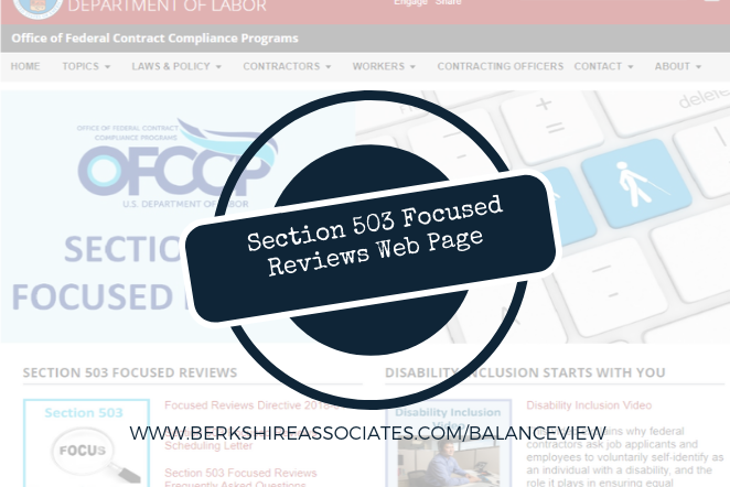 OFCCP Releases New Web Page in Support of Section 503 Focused Reviews