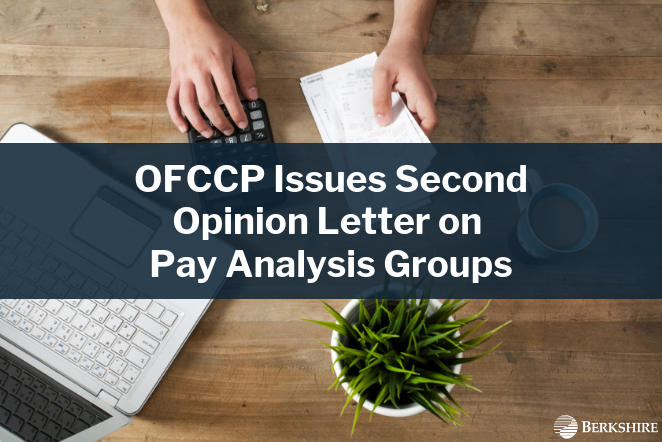 OFCCP Issues Second Opinion Letter on Pay Analysis Groups